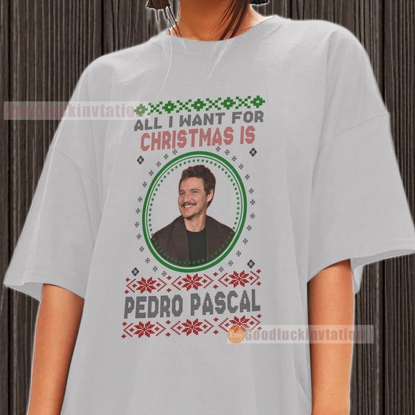Pedro Pascal Christmas Tshirt - Etsy