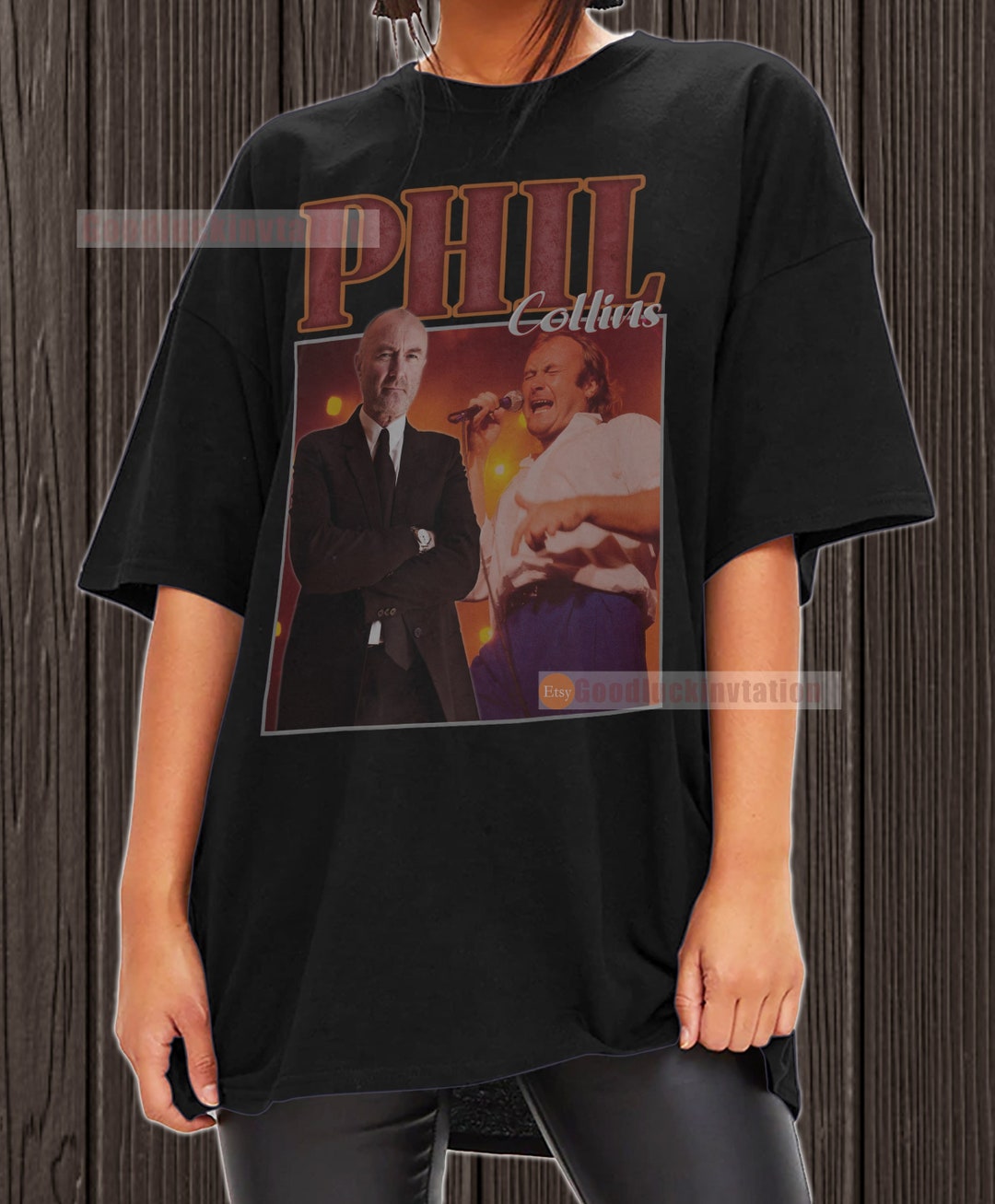 Phil Collins T-shirt Unisex Cotton Vintage 90's Graphic Tee Unisex ...