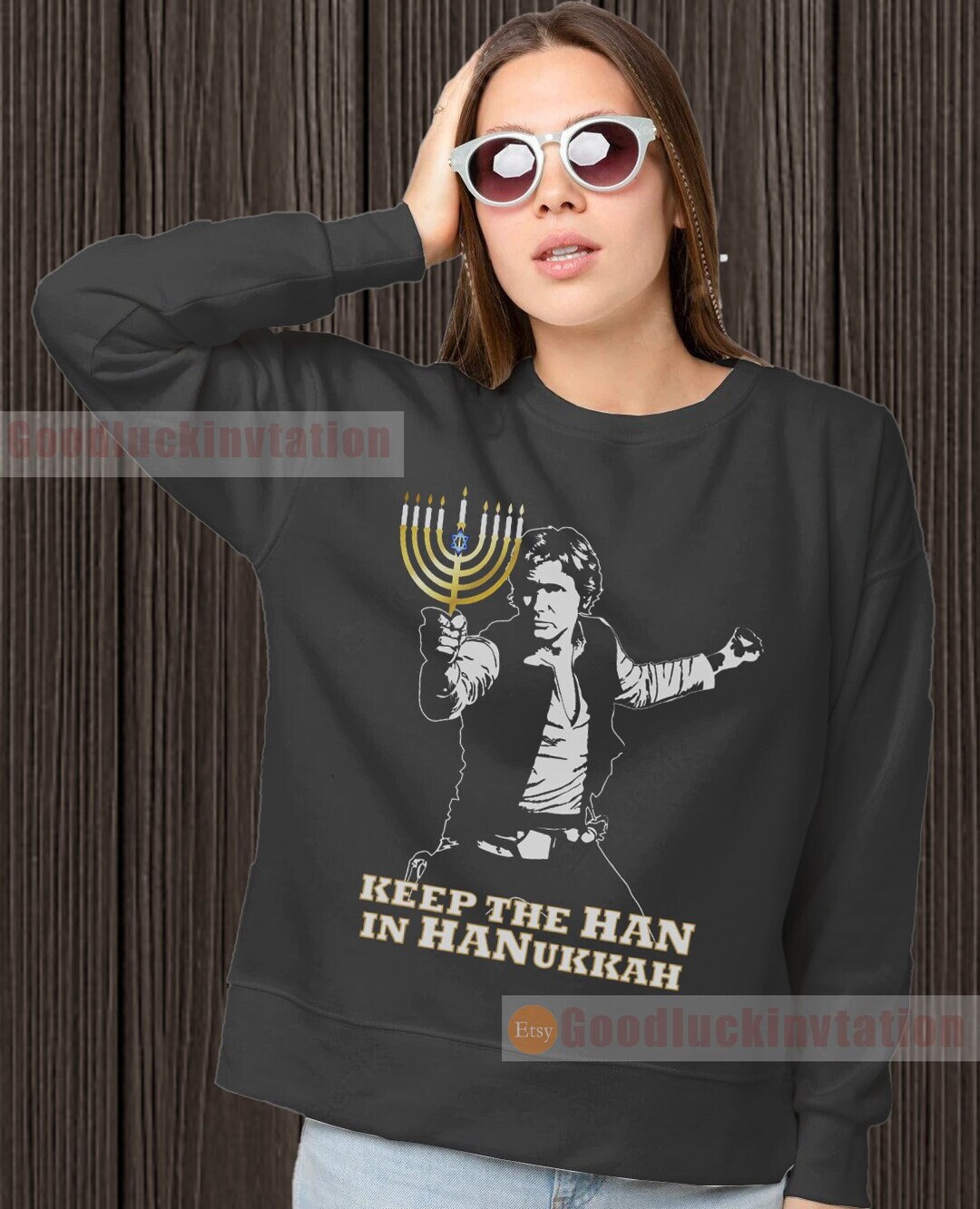 Keep the Han in Hanukkah Sweater Sweatshirt Shirt T-shirt Unisex Cotton ...