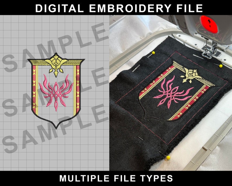 Crest of Flames Embroidery File - Etsy