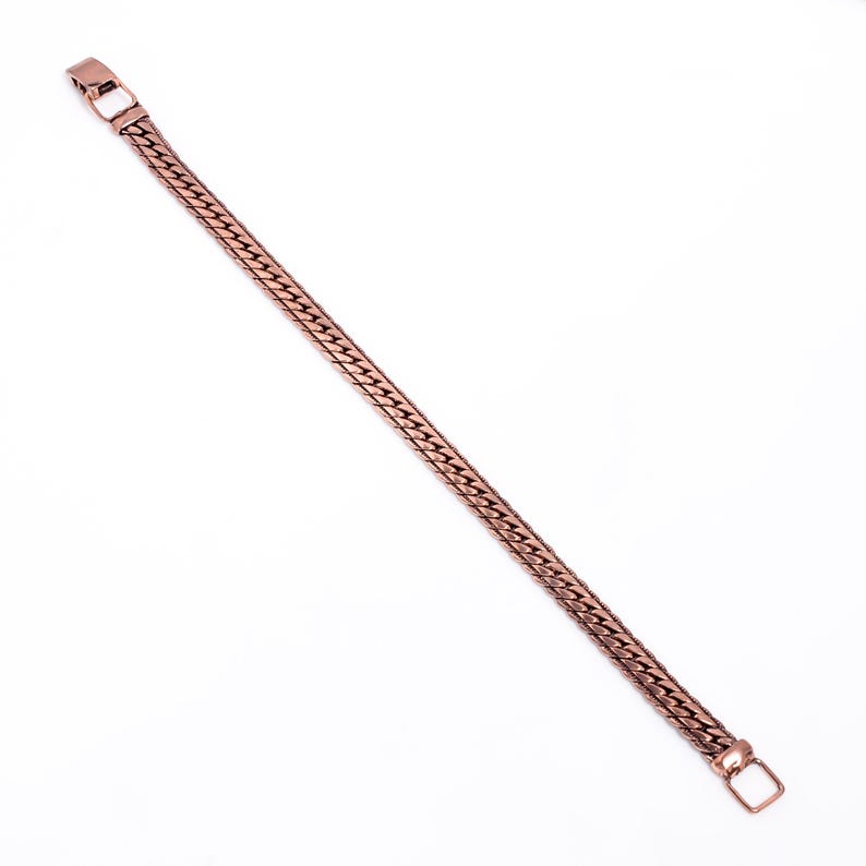 Handmade Solid Copper Chain Bracelet for Men, Braided Woven Design ...
