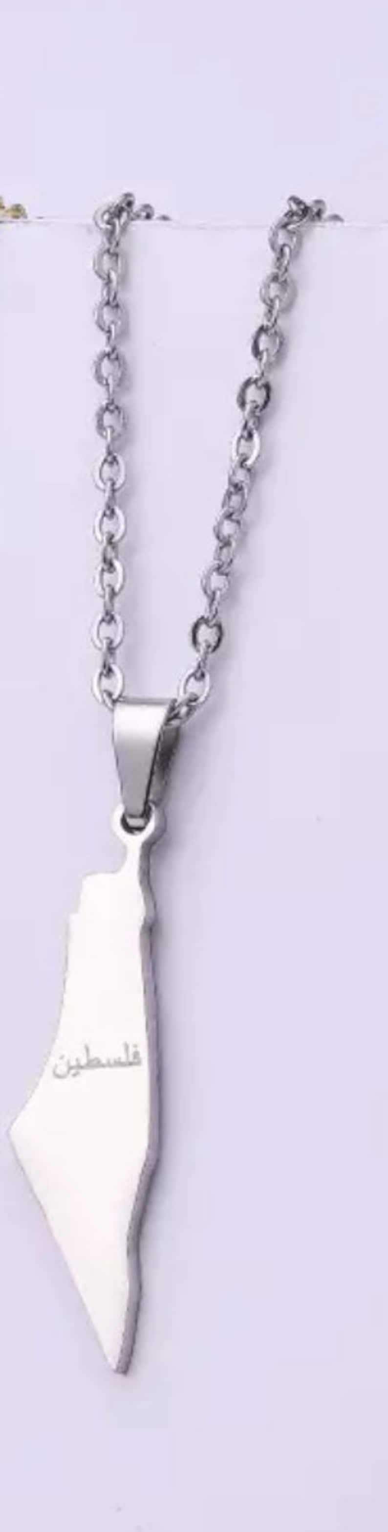 Palestinian Pendent Flag Necklace Stainless Steel Palestine - Etsy