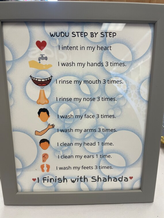Kids Wudu Chart With Pictures Muslim Kids Wudu Chart, 43% OFF