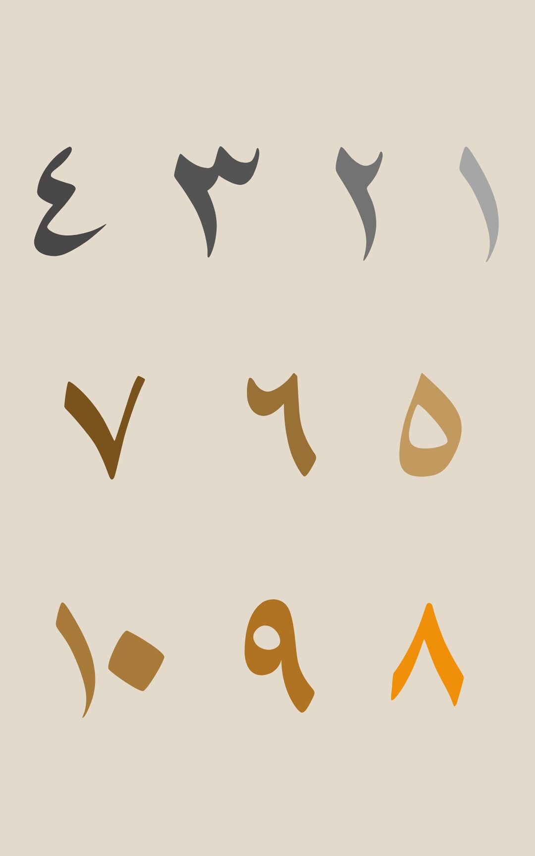 Arabic Numbers Printable Islamic , Muslim Kids, Muslim Nursery Prints ...