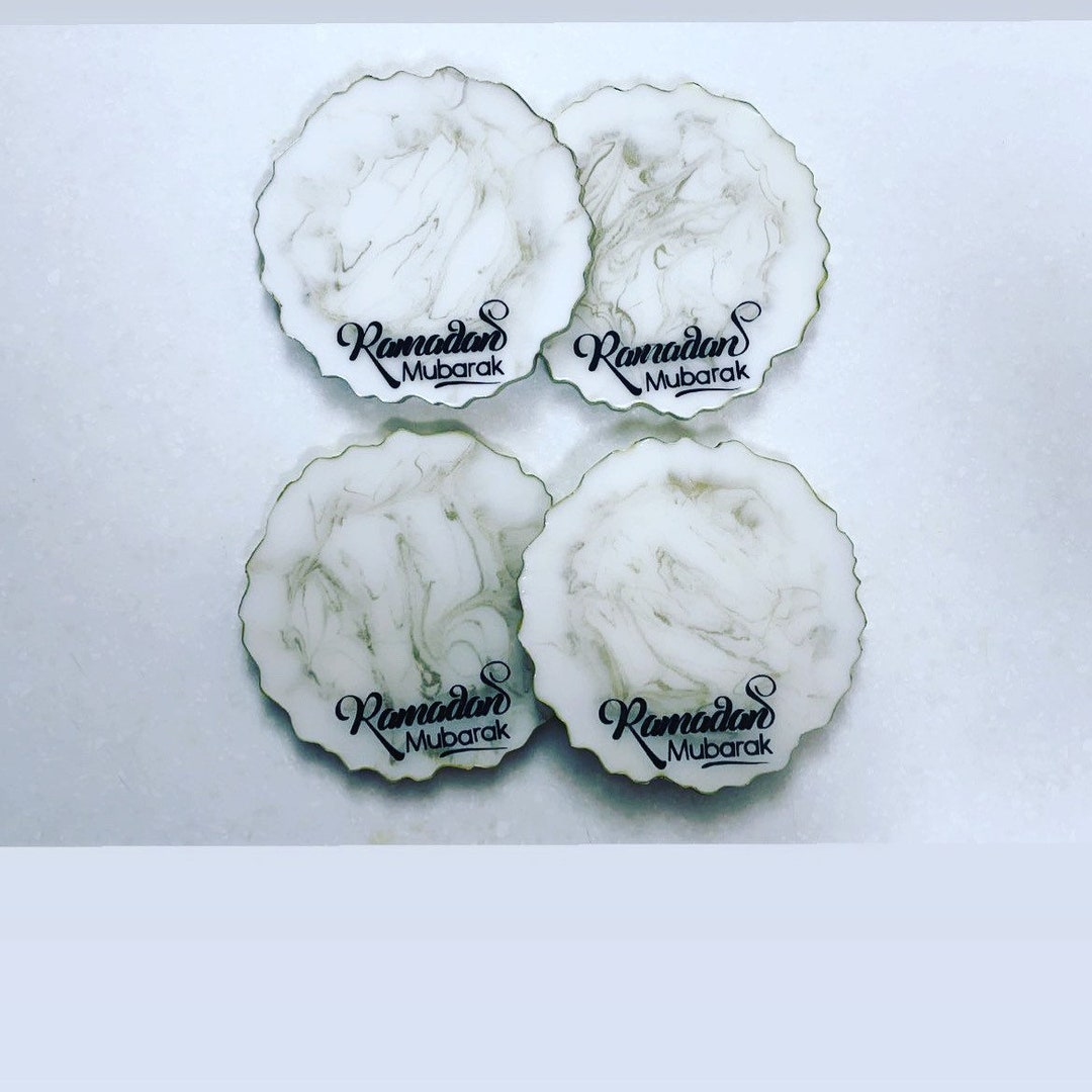 Ramadan Mubarak Resin Coasters - Etsy