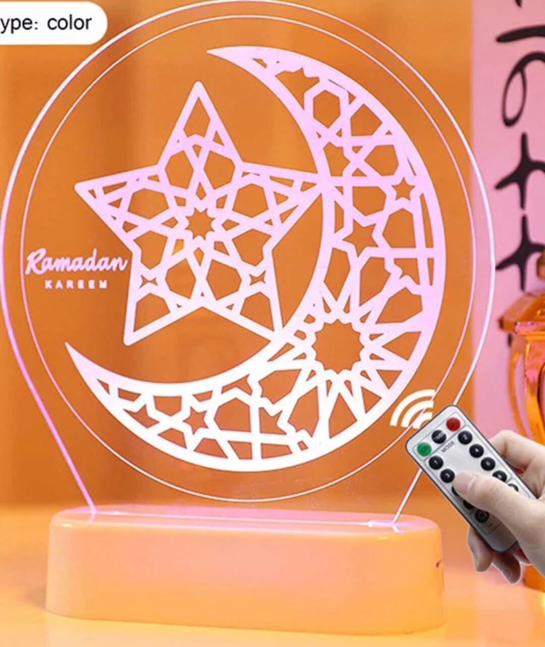 Led Ramadan Acrylic light lamp islamic night light Ramadan and Eid ...