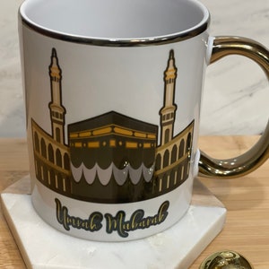 Umrah Mubarak / Umra Mubarak Gold Handle Mug / Hajj Gifts - Etsy