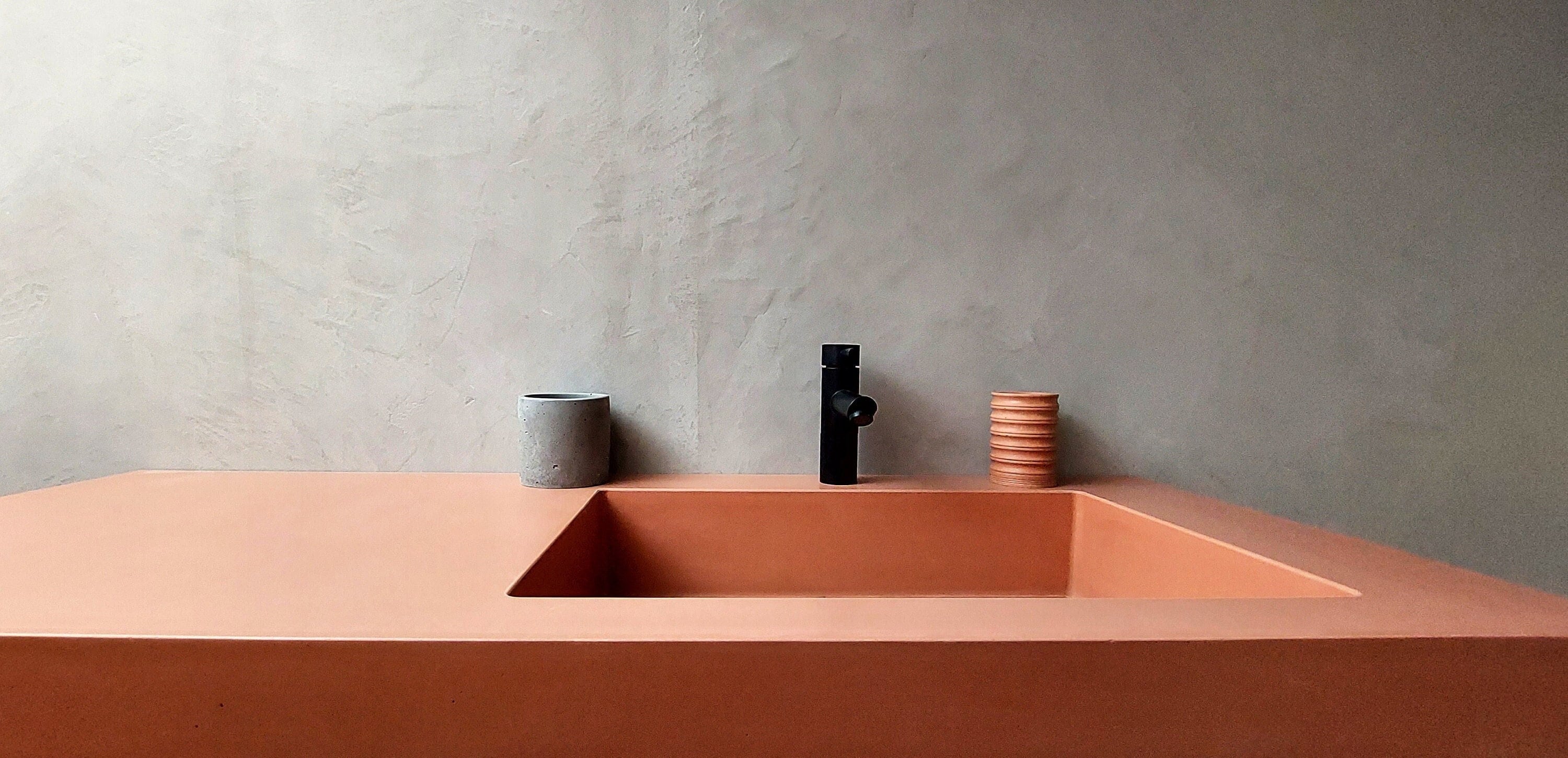 Mid Century Modern Concrete Ramp Sink: Floating Bathroom Vanity - Etsy