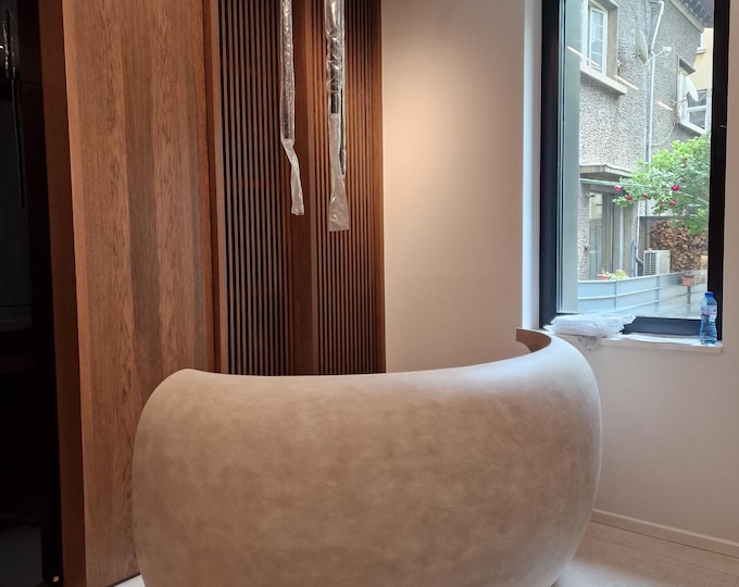 Curved Reception Desk - Ready to Ship . Modern Front Desk for Boutique ...