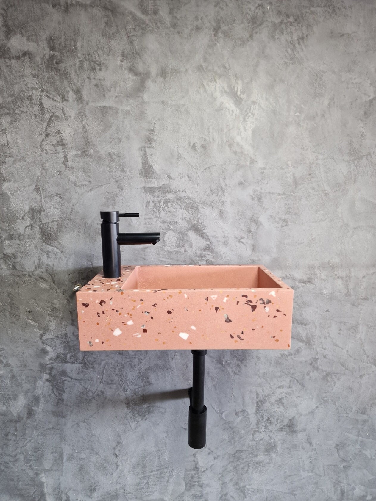Tiny Bathroom Sink 18 Wall Mount Small Concrete Sink - Etsy UK