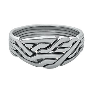 NEW DESIGN Loopy Six Puzzle Ring Handmade Turkish Puzzle Ring 6 Band ...