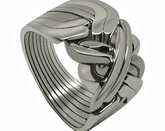 Silver Puzzle Ring | Etsy