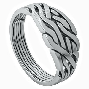 NEW DESIGN Loopy Six Puzzle Ring Handmade Turkish Puzzle Ring 6 Band ...