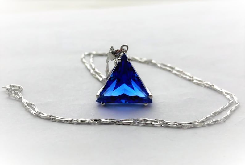 Siberian Blue Quartz Pyramid Pendant Blue Crystal Spiritual - Etsy