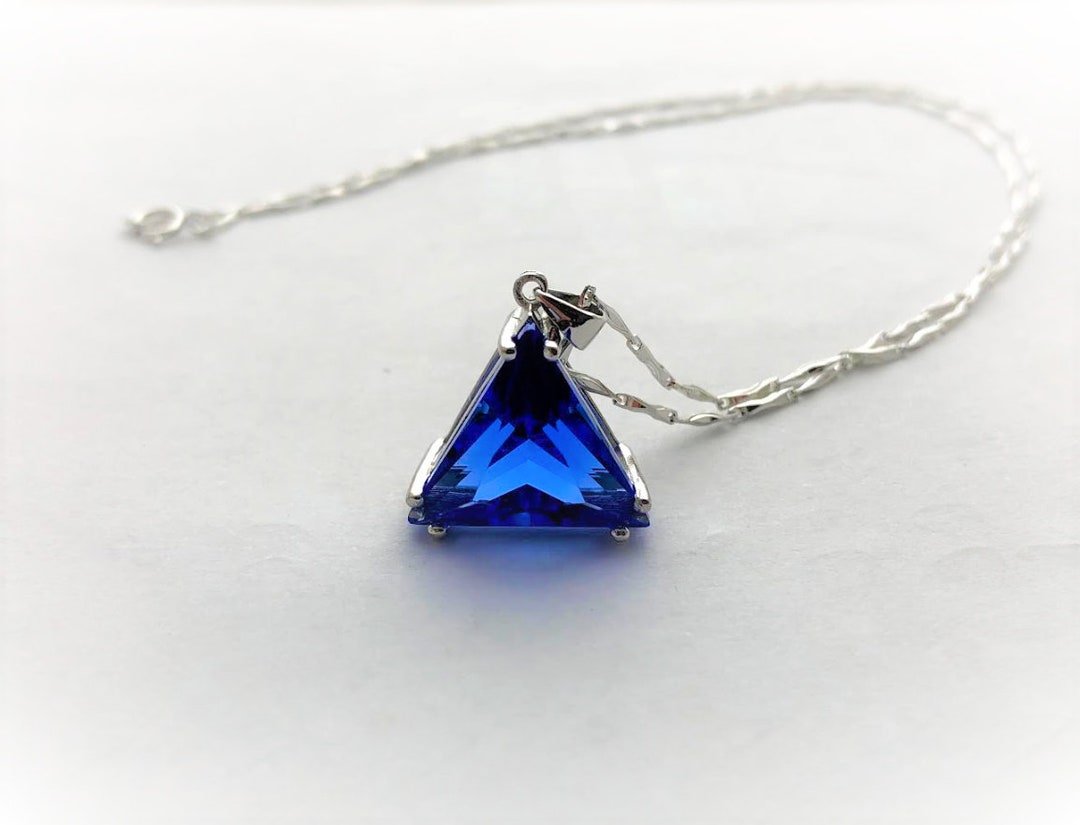 Siberian Blue Quartz Pyramid Pendant, Blue Crystal, Spiritual Gifts ...