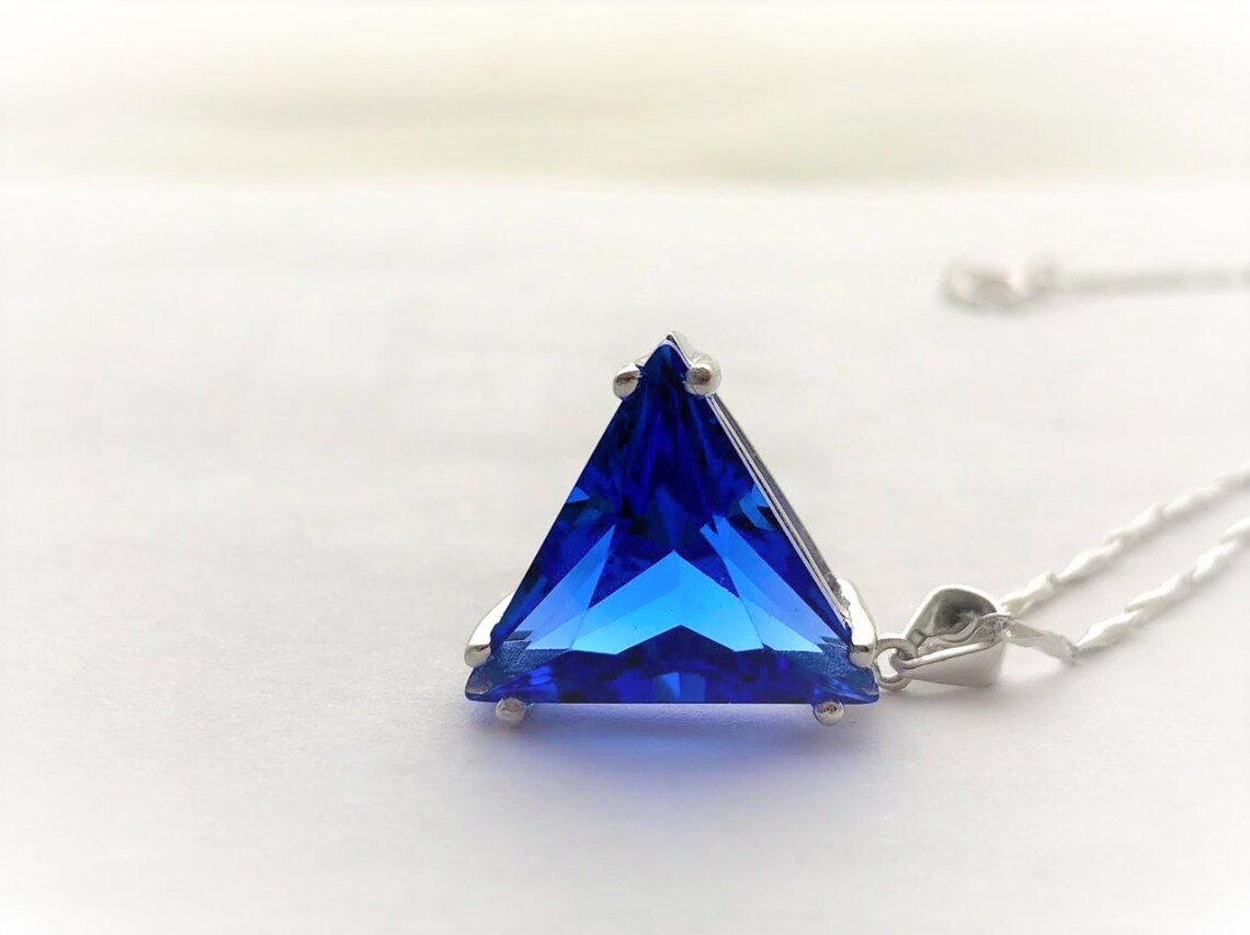 Siberian Blue Quartz Pyramid Pendant Blue Crystal Spiritual - Etsy