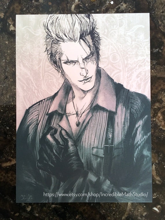 FFXV Ignis Scientia Mini Pen & Ink Wash Art Print - Etsy
