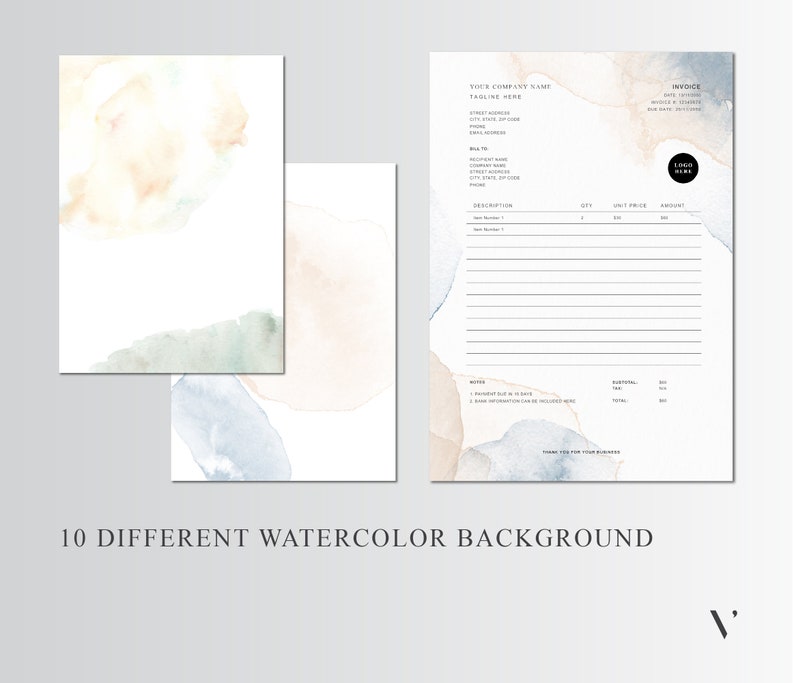 Invoice Template Word | Printable Invoice | Custom Order Forms ...