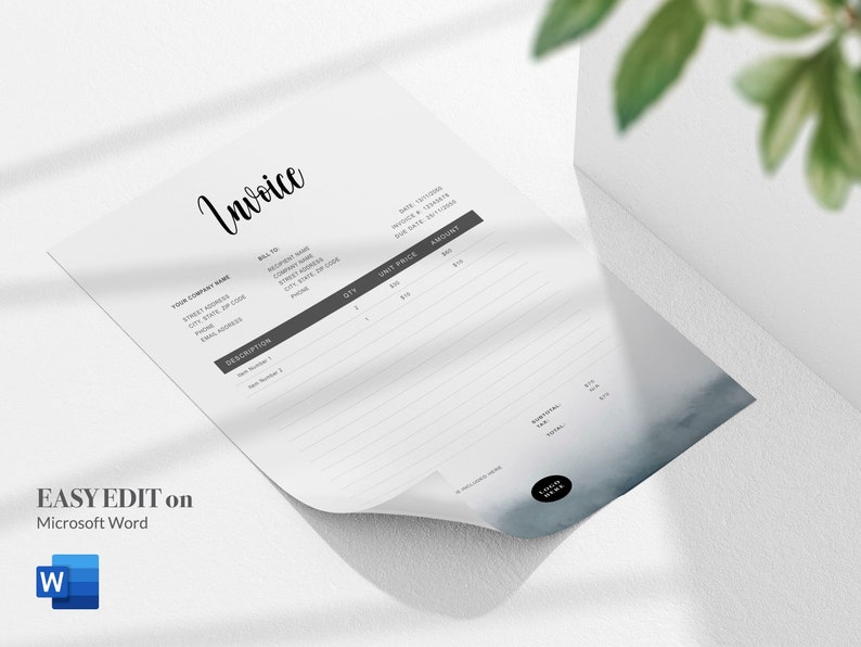 Invoice and Letterhead Template Word | Printable Invoice | Printable ...