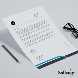 Letterhead Template Word Editable, Pdf Printable, Business Letterhead ...