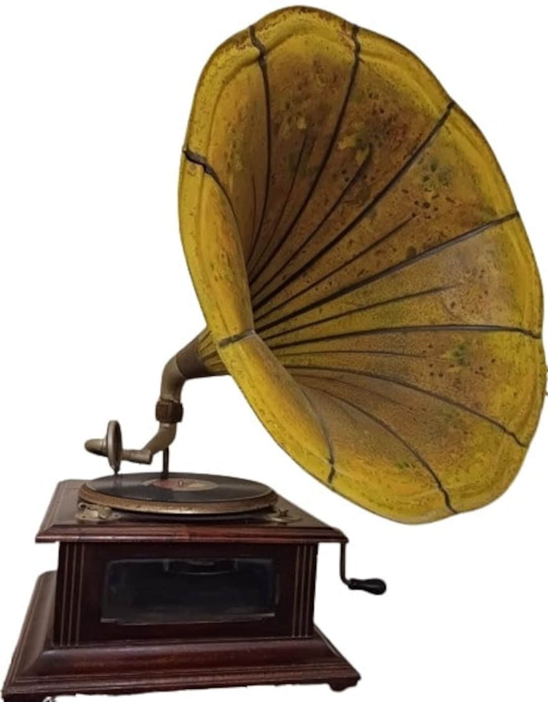 Antique Phonograph Vintage Vinyl Record Player With Horn - Etsy