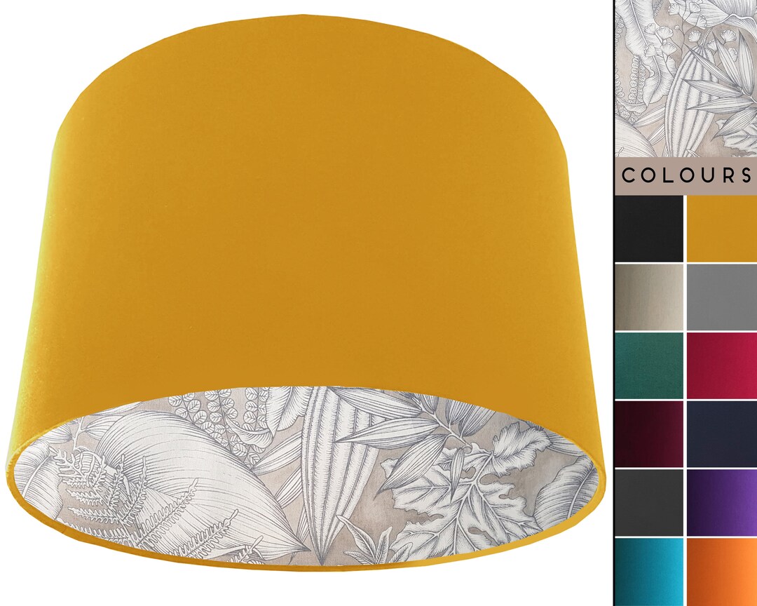 Grey Tropical Lampshade: Botanical Ceiling or Table Light - Etsy UK