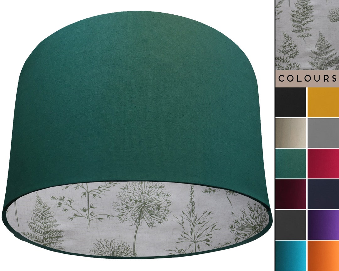 Country Botanical Lampshade, Leaf Print Light Shade, Classic Country ...