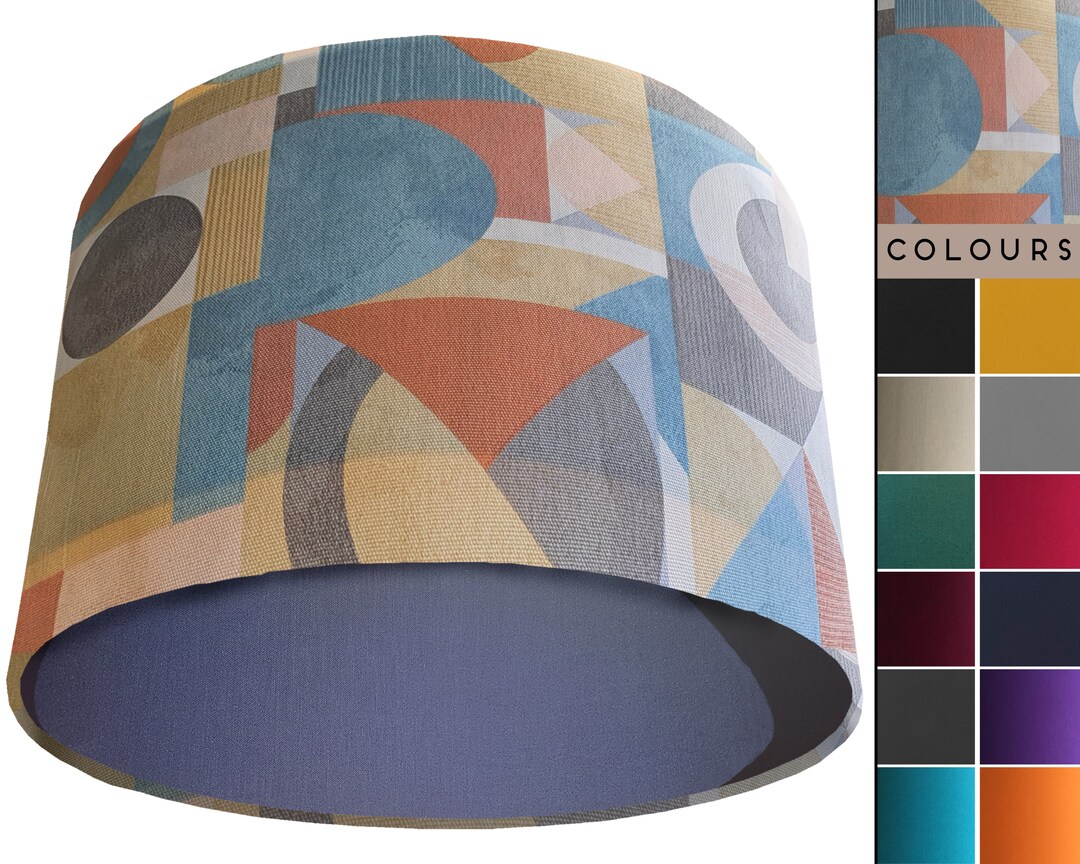 Earthy Art Deco Lampshade, Matisse Inspired, Handmade UK Light Shade ...