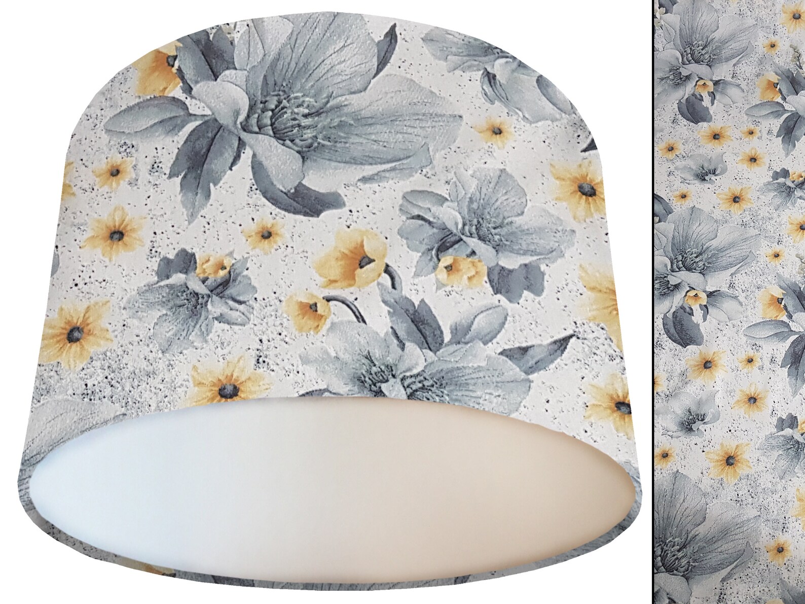 Silver Lamp Shade Grey Lampshade Ceiling Light Shade Table - Etsy