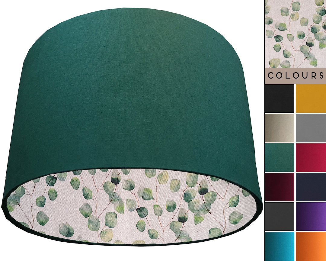 Green Botanical Lampshade: Country Home Decor - Etsy UK