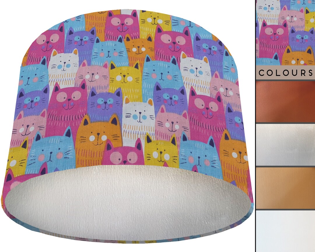 Cat Lampshade, Lampshade Ceiling, Kids Lampshade, Childrens Lampshade ...