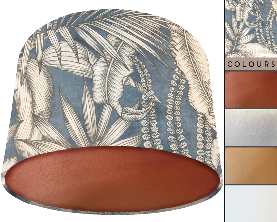 Tropical Lampshade Blue Light Shade Modern Interior Ceiling - Etsy