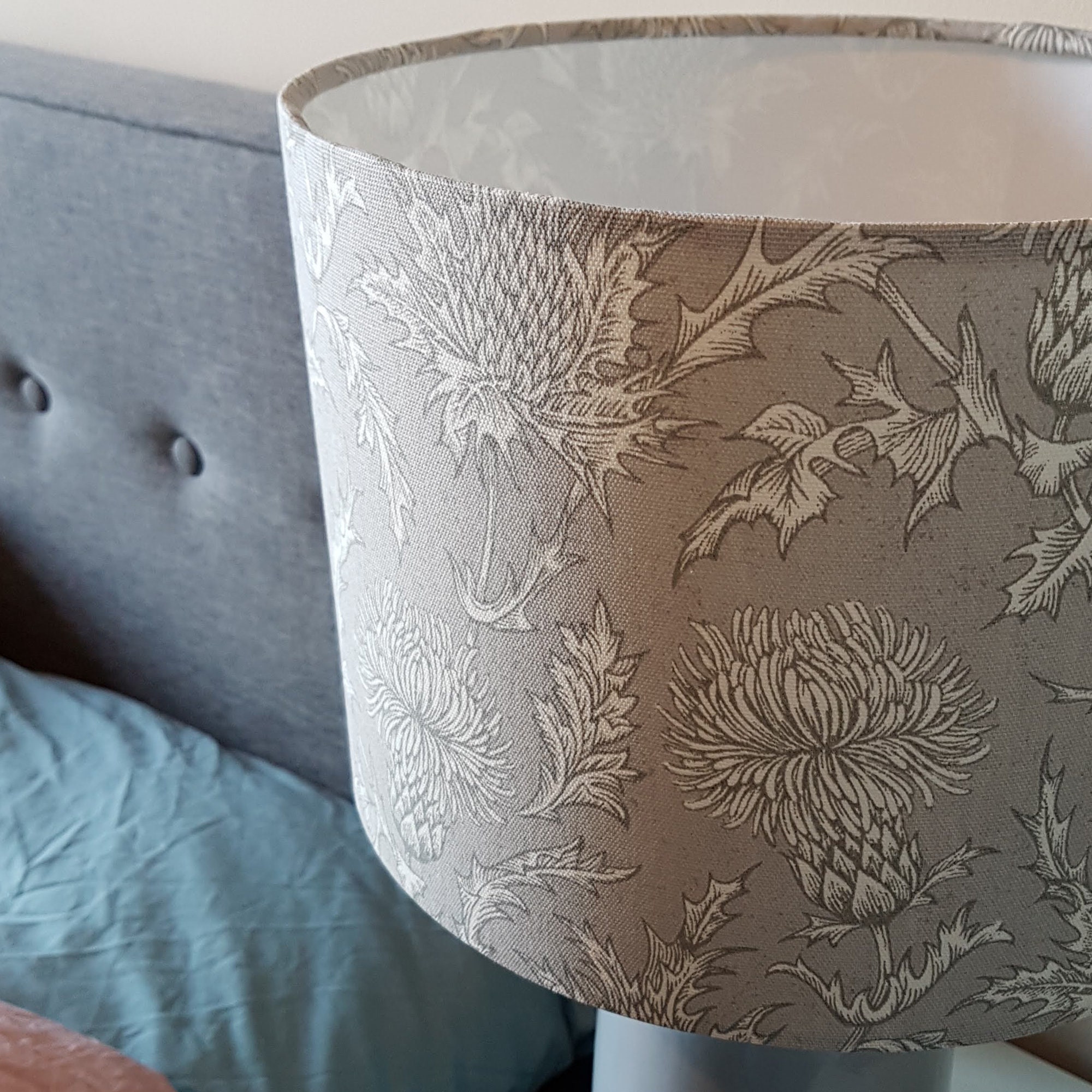 Grey Lamp Shade Thistle Lampshade Ceiling Light Shade Table | Etsy