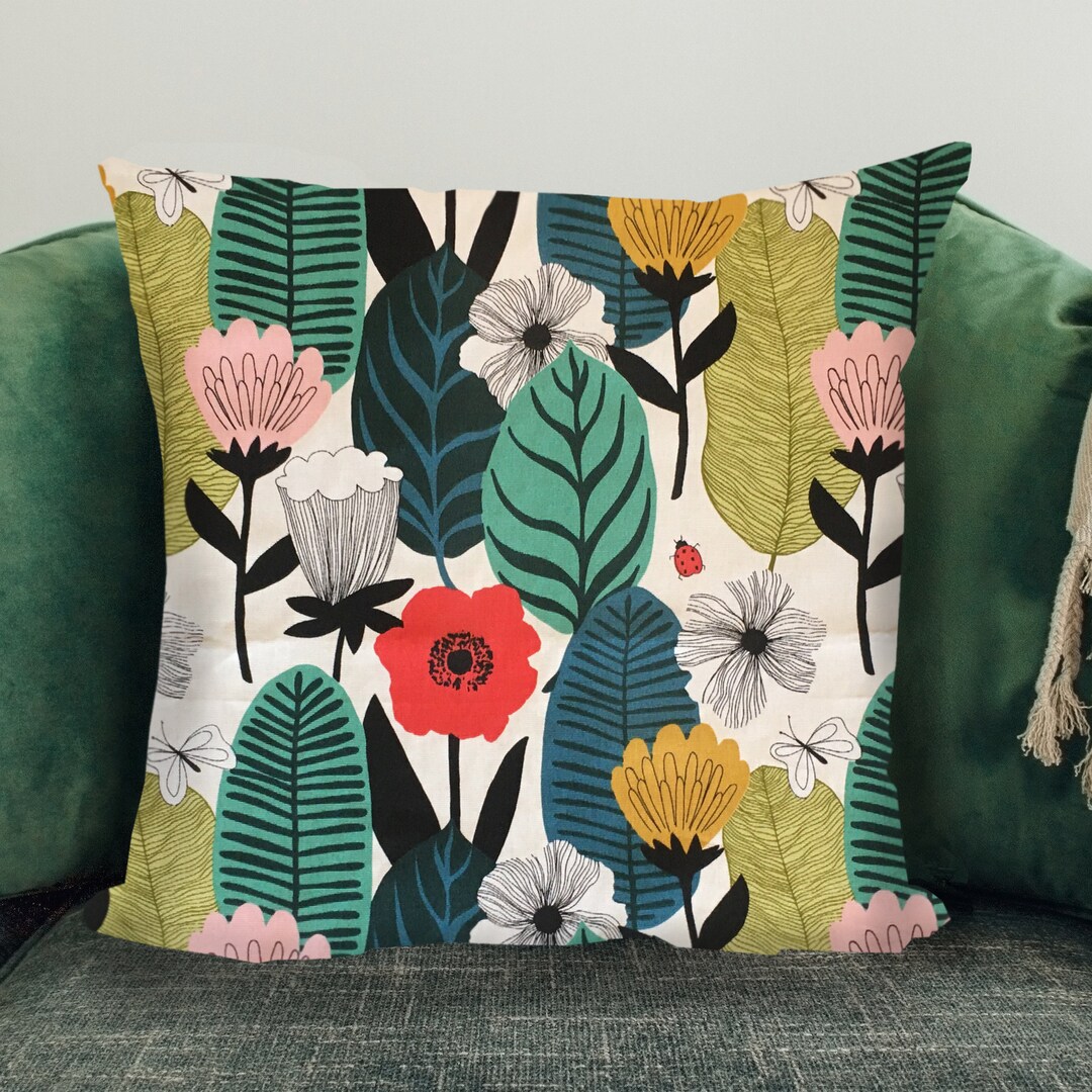 Scandi Cushion, Cushion Cover, Scatter Cushion, County Cushion, Floral ...