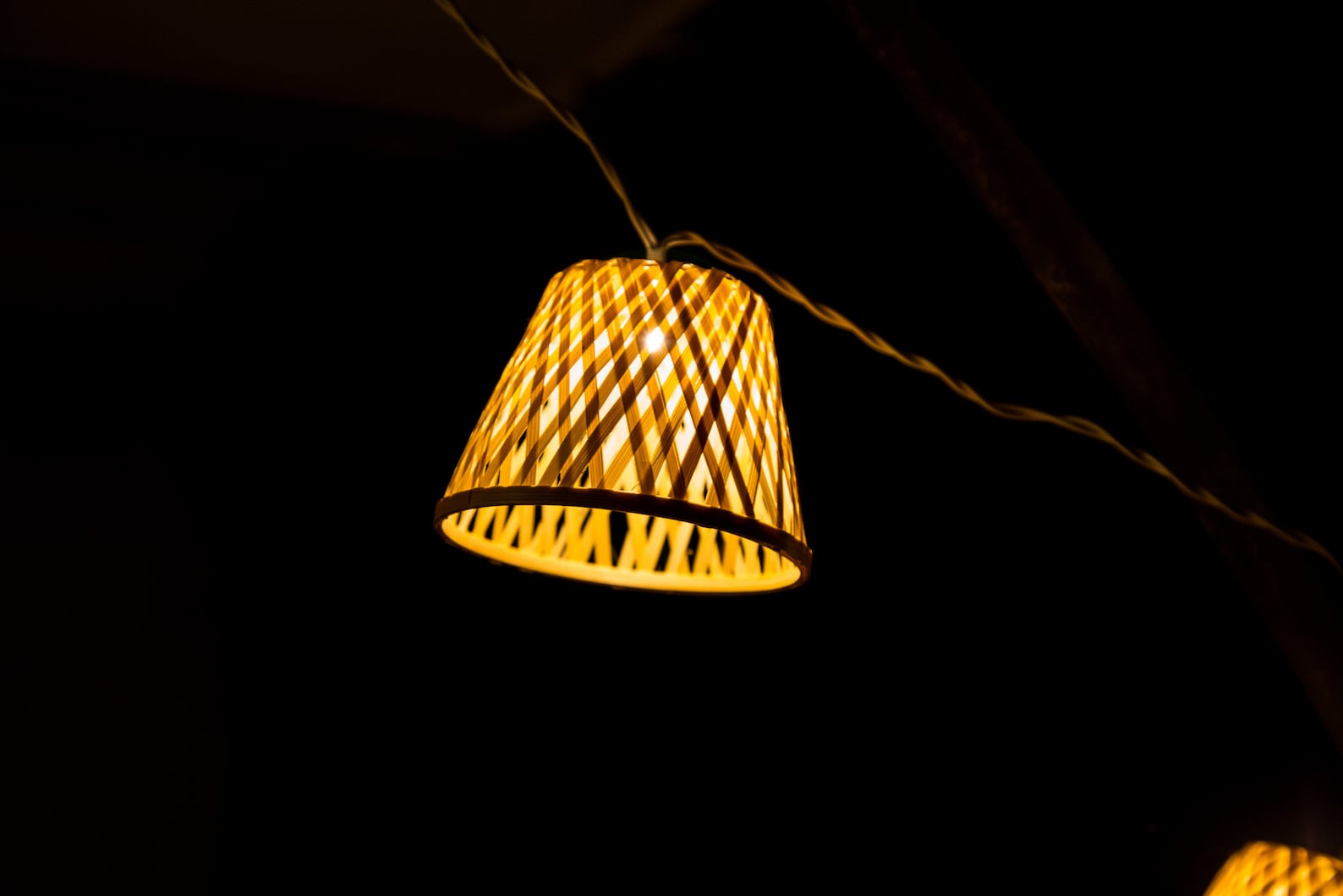 Interior Decorative String Light 15 Bamboo Lampshade Length 3m - Etsy UK