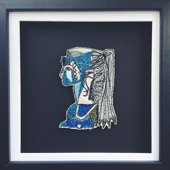 Pablo Picasso Sewn Textile Art Portrait of Sylvette David - Etsy Canada