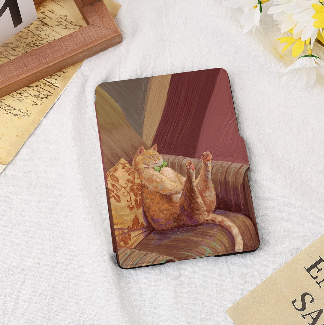 Oil Painting Kawaii Cat Kindle Case for Kindle 11 Paperwhite 1/2/3/4 ...