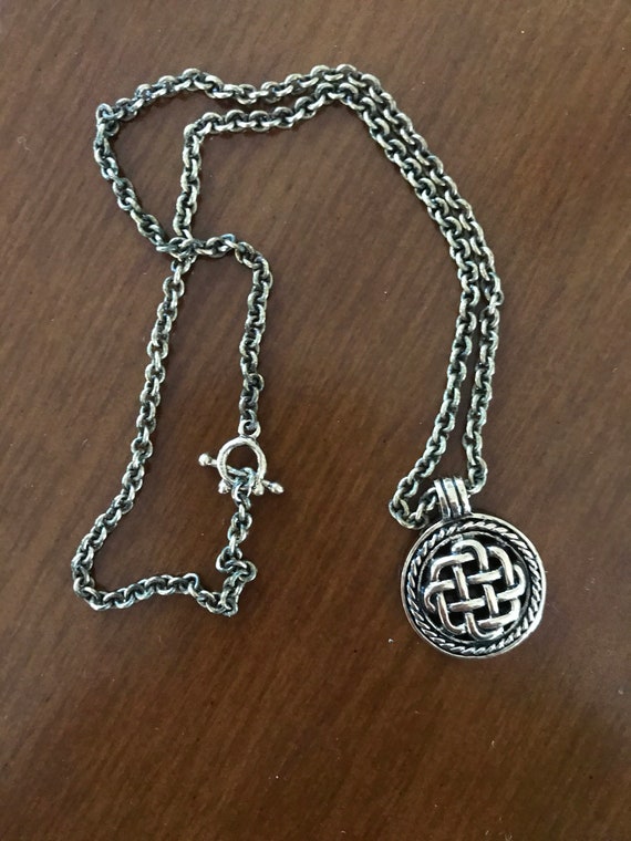 Pan Bronze Pendant Necklace, Vintage Norwegian Handma… - Gem