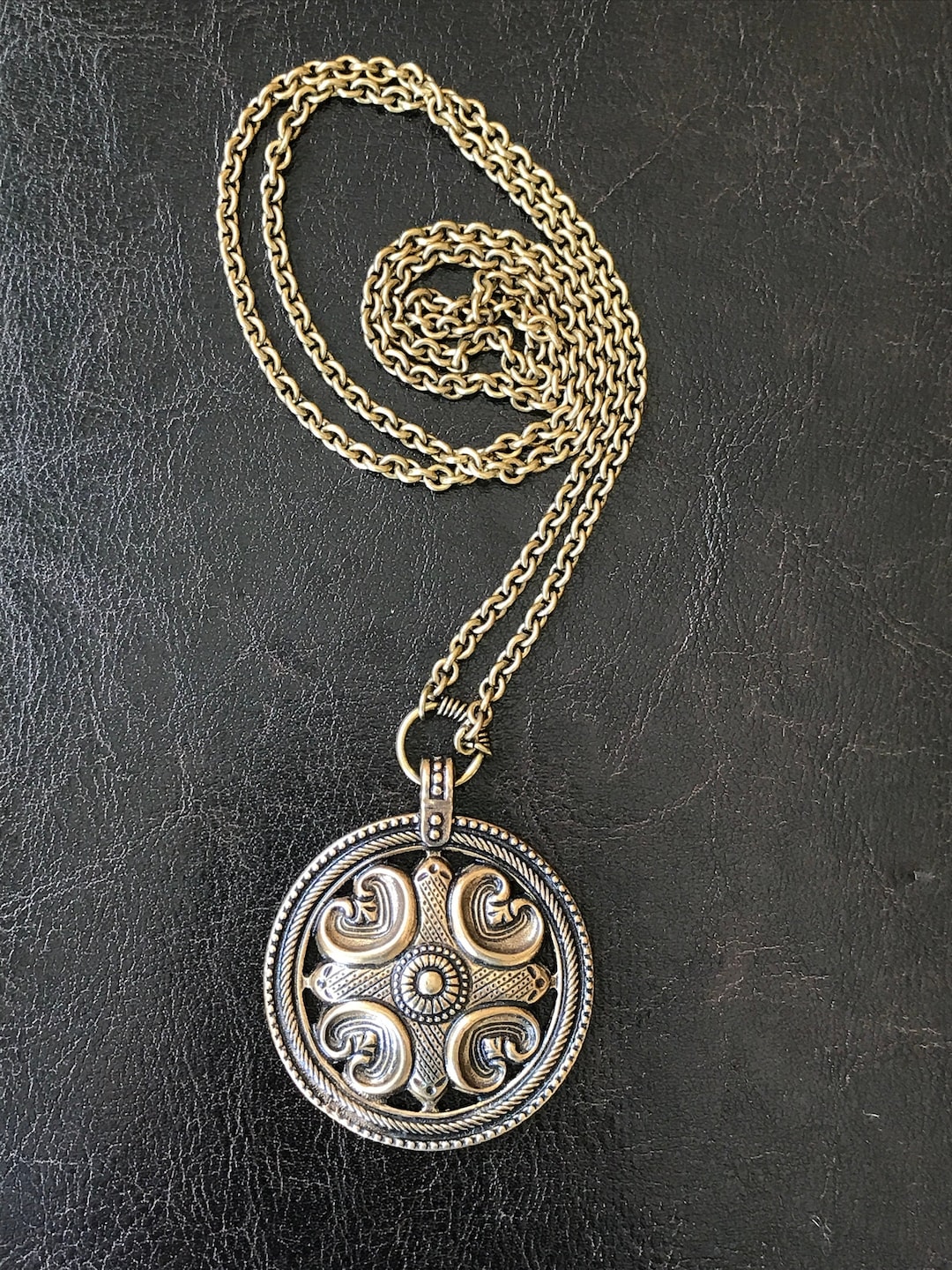 Kalevala Koru Collectible Bronze Pendant Necklace, Viking Era Motive ...