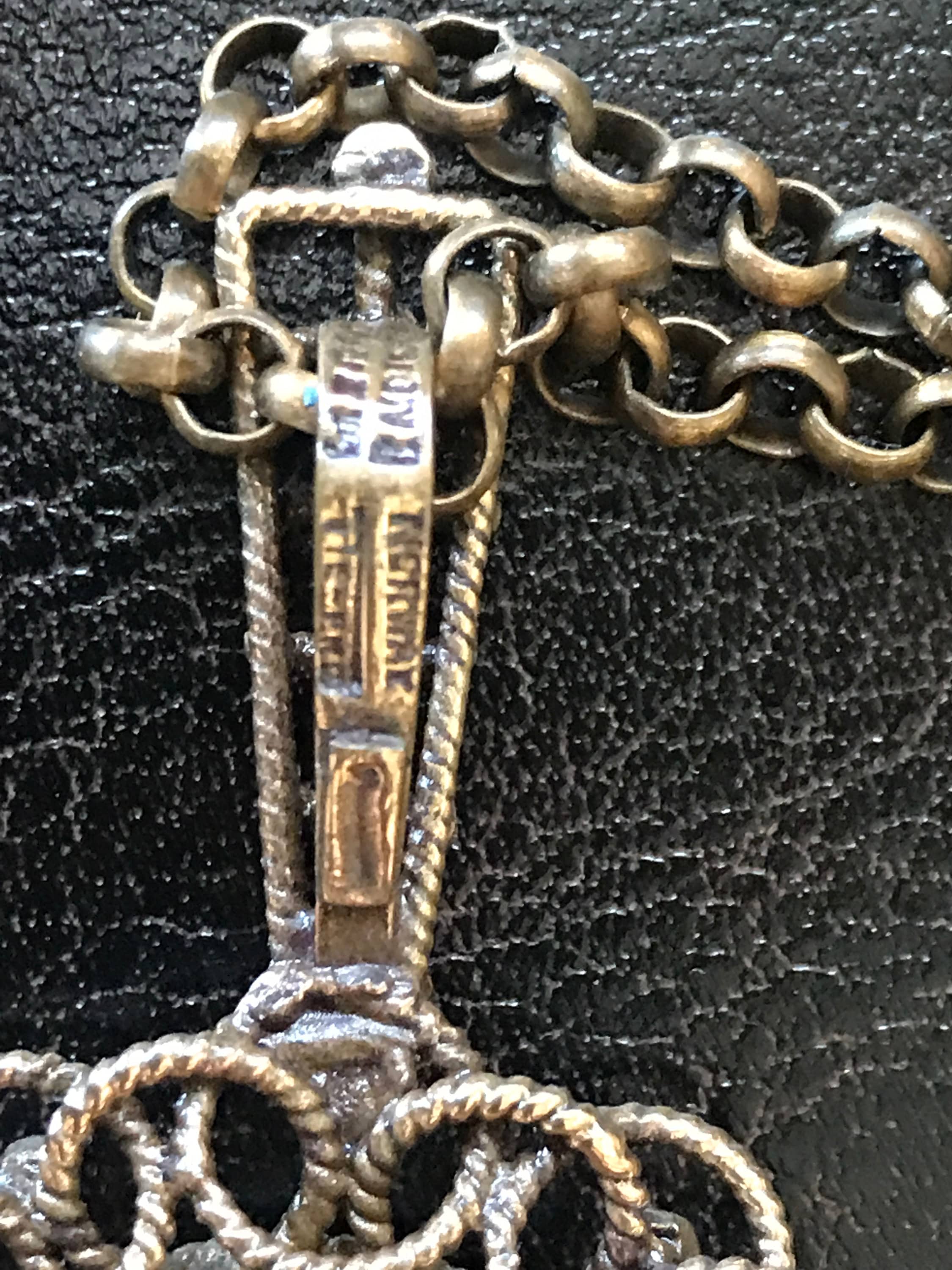 Bronze Pendant Necklace by Knut Paulsen Mix Technique Modern | Etsy