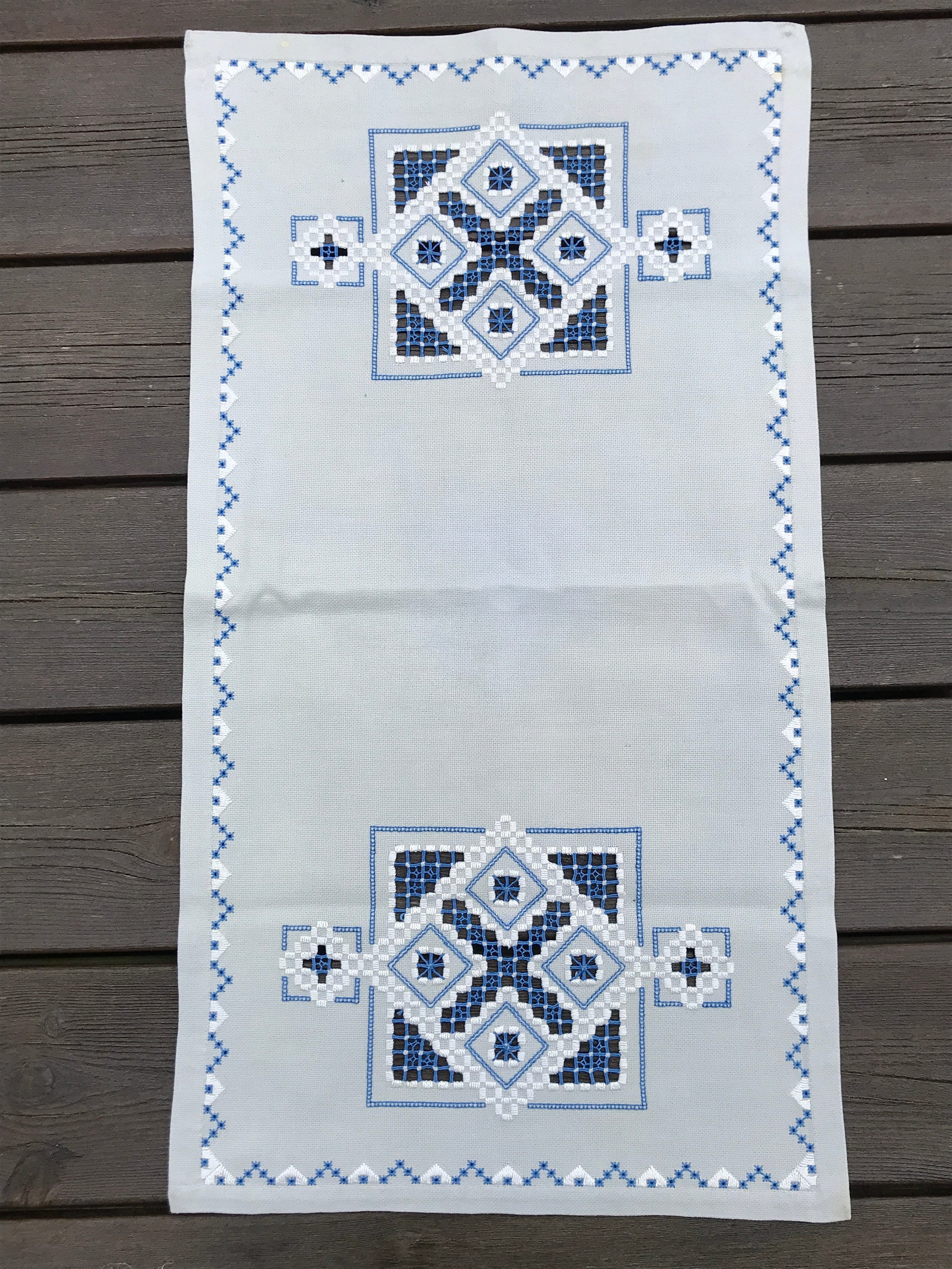 Vintage Norwegian Handmade Homemade Traditional Hardanger Embroidery ...
