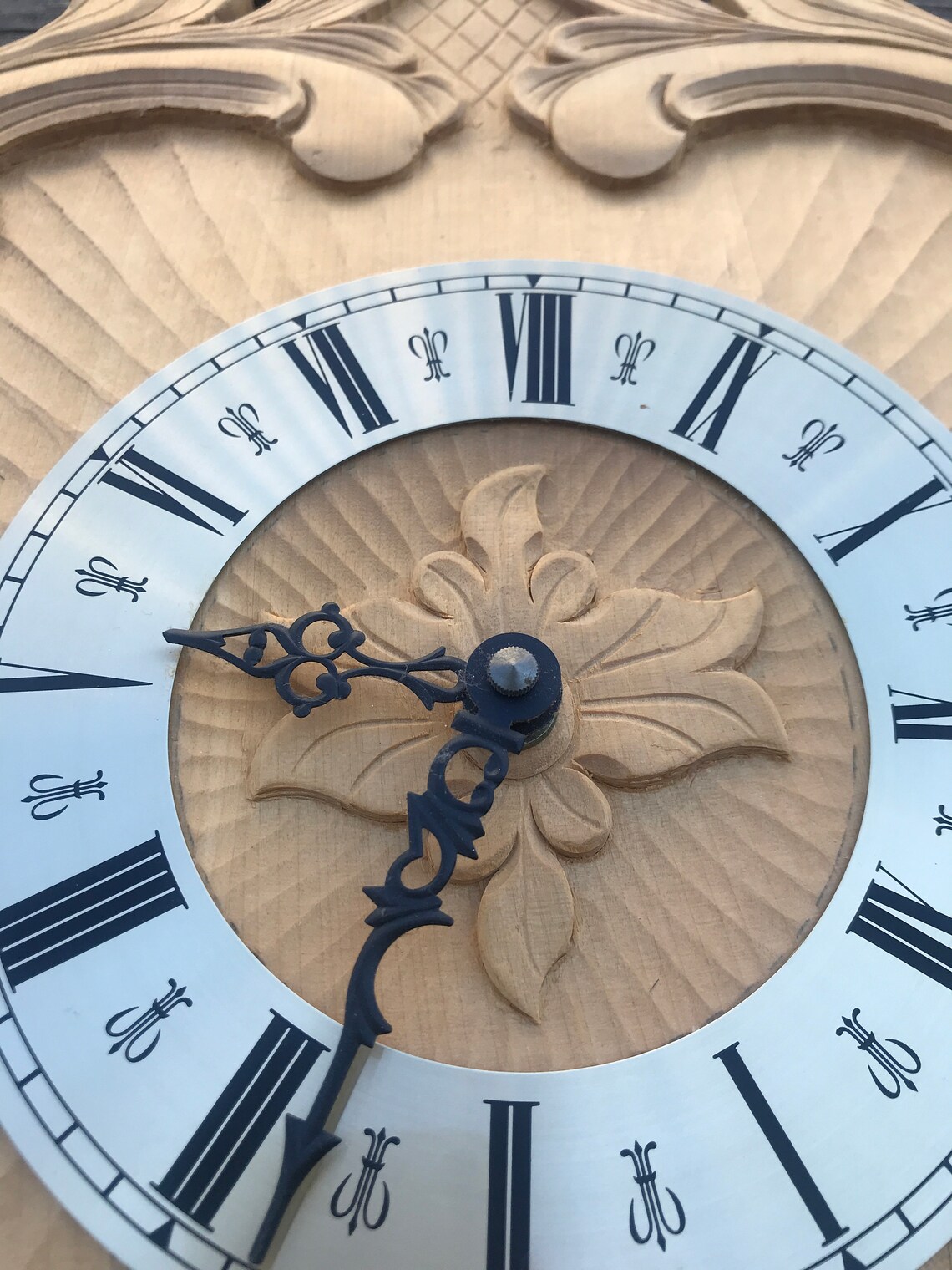 Vintage Norwegian Handmade Deep Wood Carving Clock Viking - Etsy