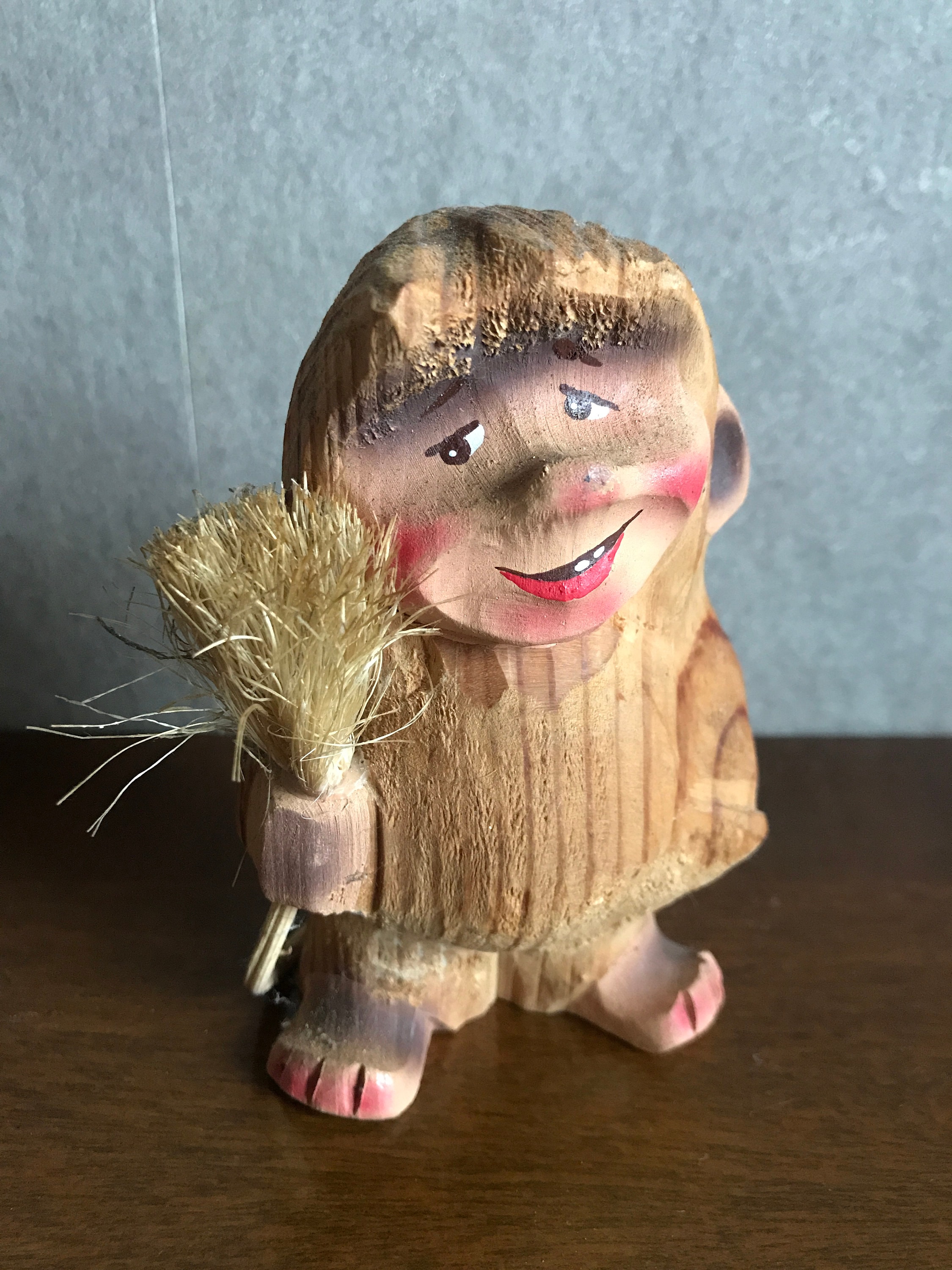 Vintage Norwegian Handmade Homemade Wooden Troll Figurine | Etsy