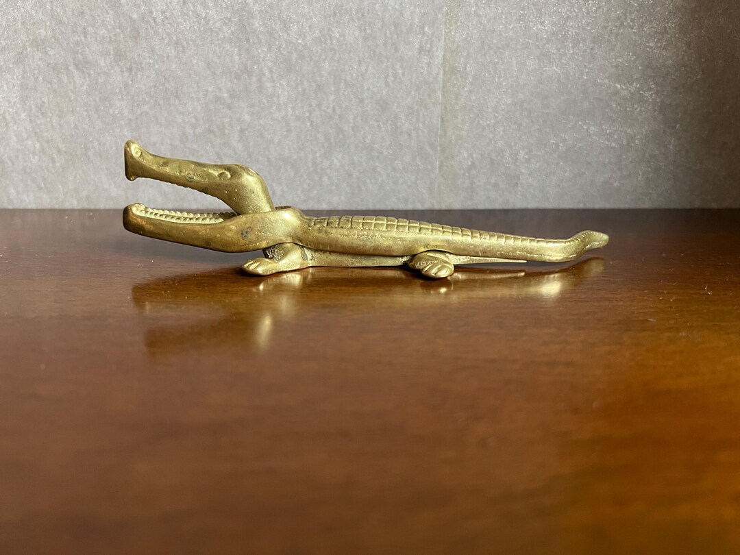 Brass Crocodile Nutcracker, Mid Century, Europe - Etsy