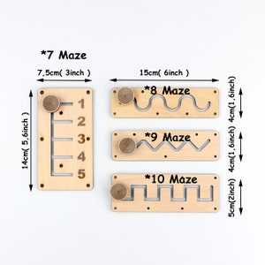 Wooden Labyrinth Maze: Montessori Sensory Board Parts - Etsy