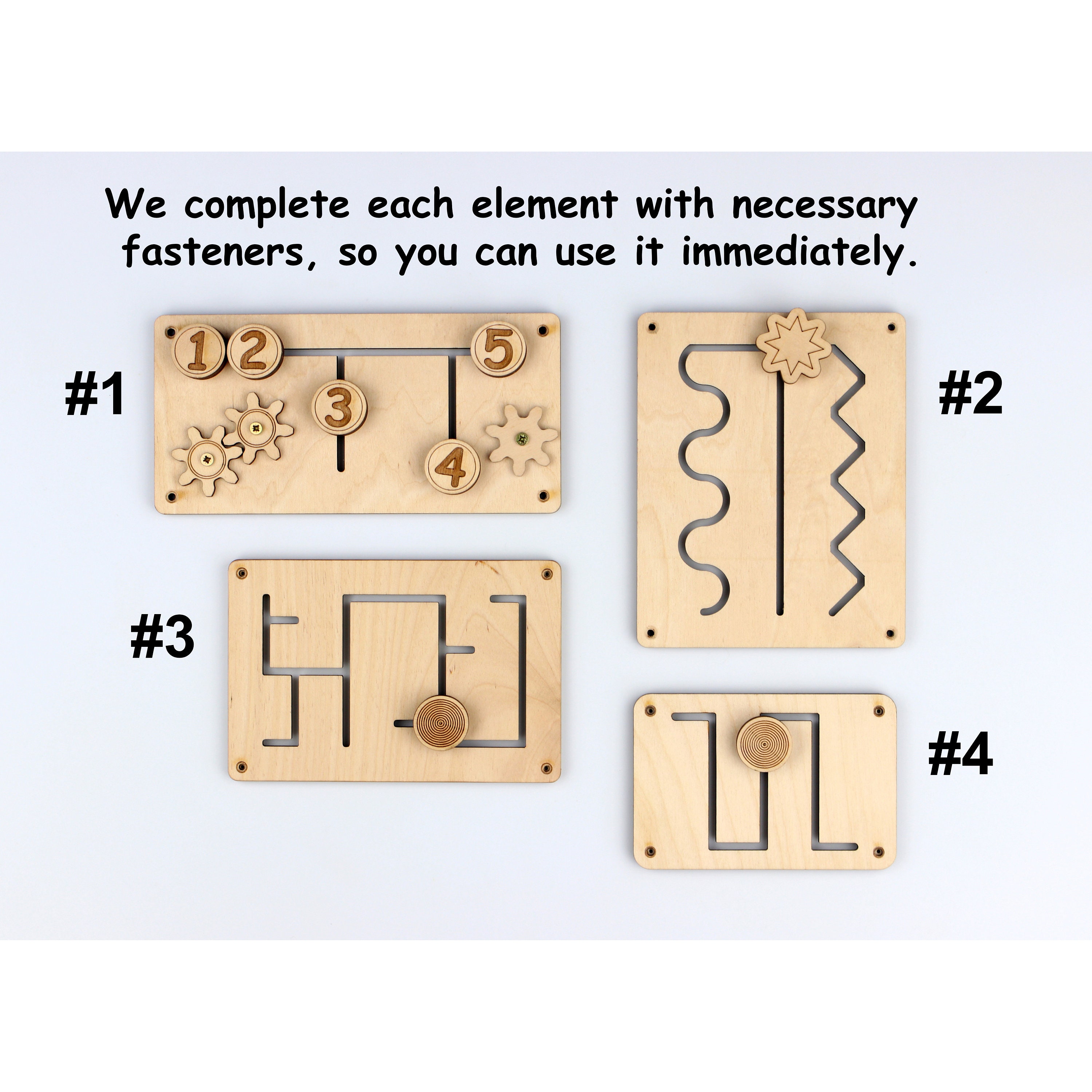 Busy Board Parts Maze, Montessori Diy Activities, Sensory Board Pieces ...