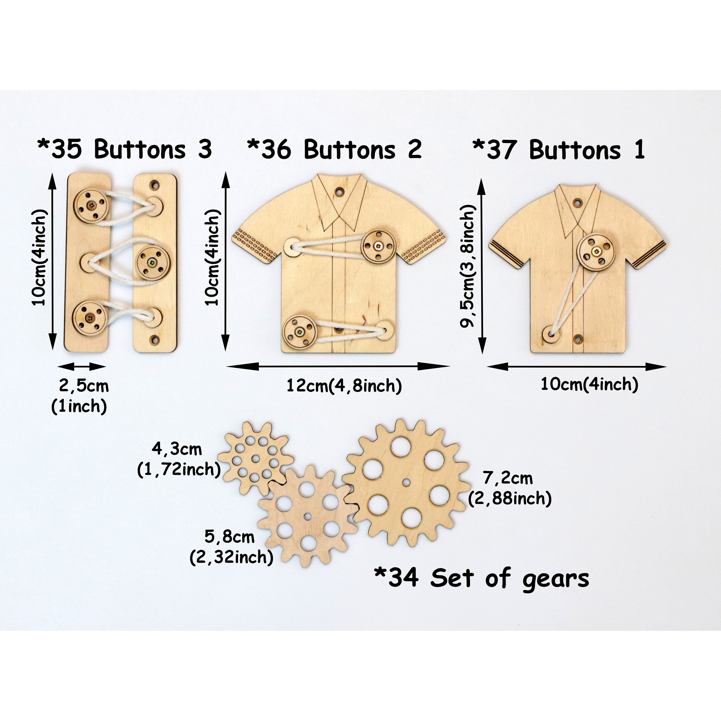 Custom Busy Board Parts Set for Toddlers, Diy Activity Board Elements ...