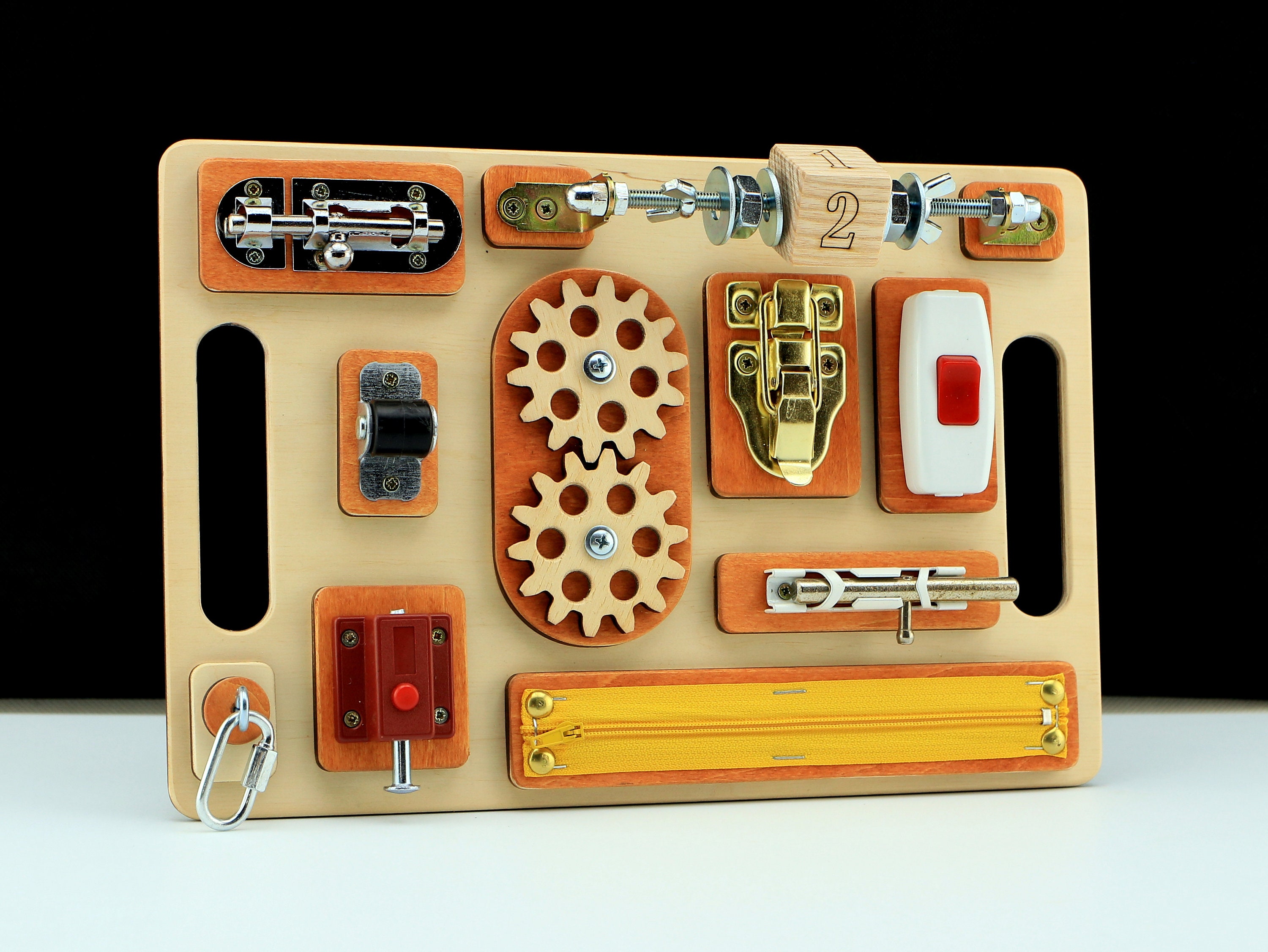 Sensory toys Stim toy with Gears Toddler busy board for | Etsy