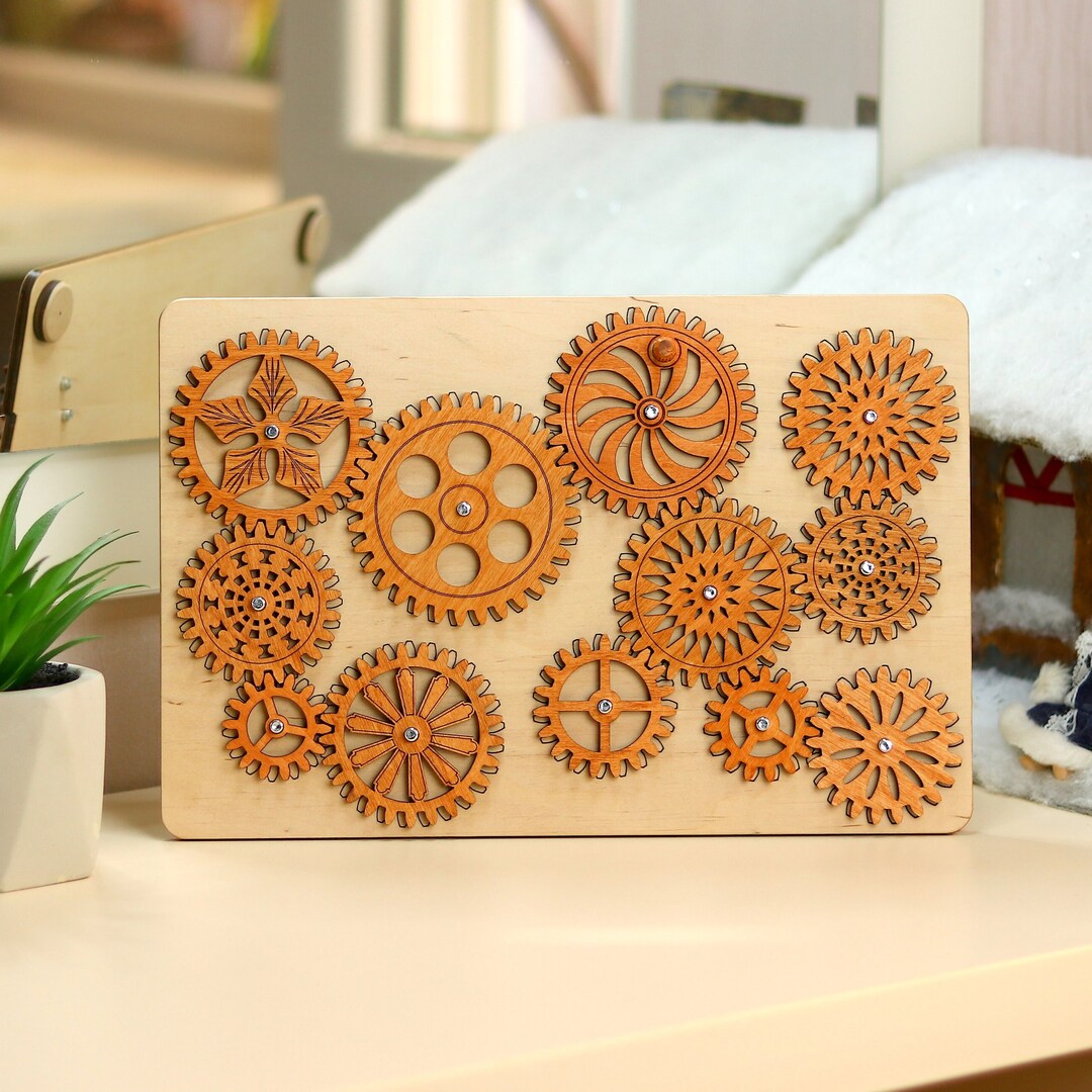 Toddler Busy Board Gears Creation, Gear Educational Toy Gears Puzzle, 1 ...