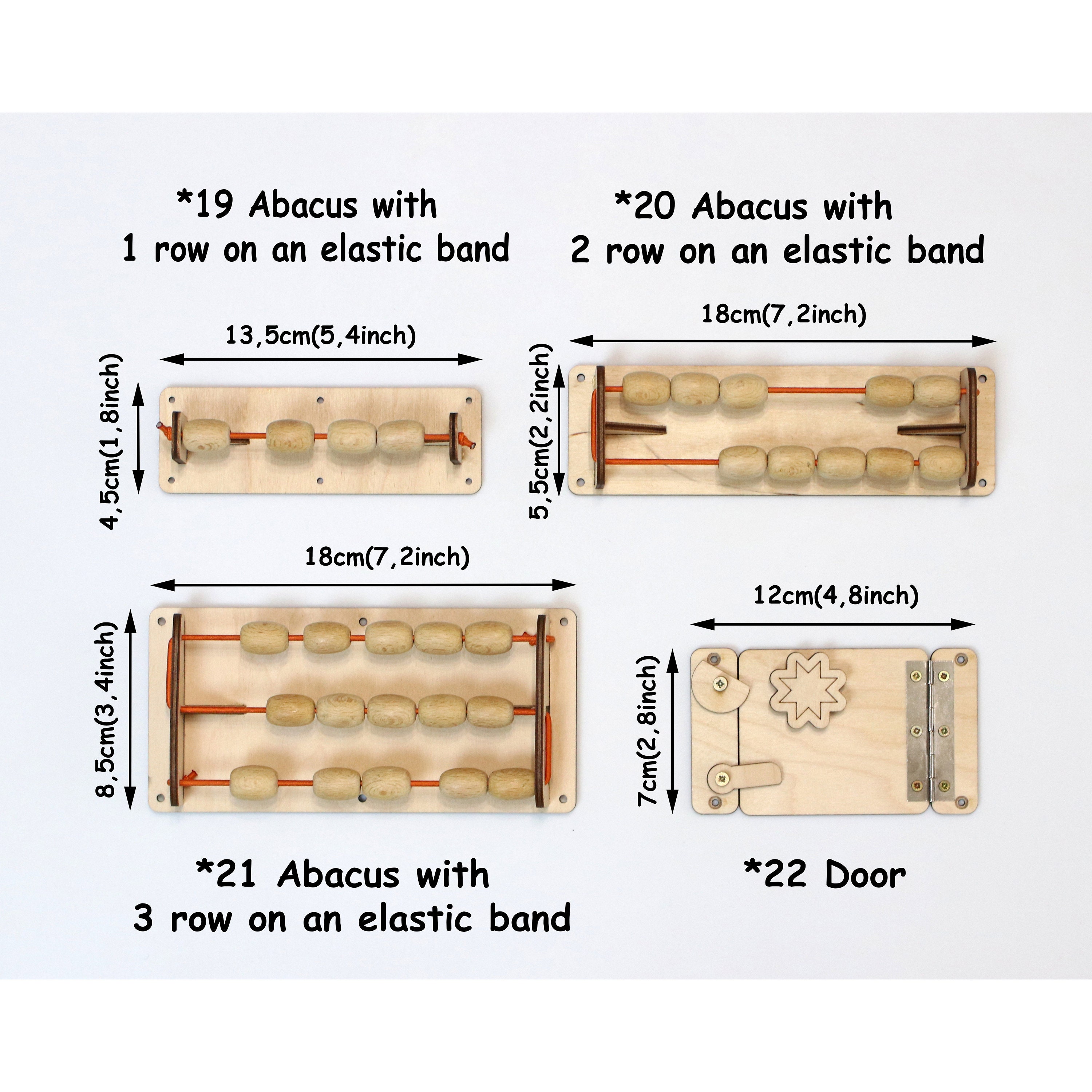Custom Busy Board Parts Set for Toddlers, Diy Activity Board Elements ...